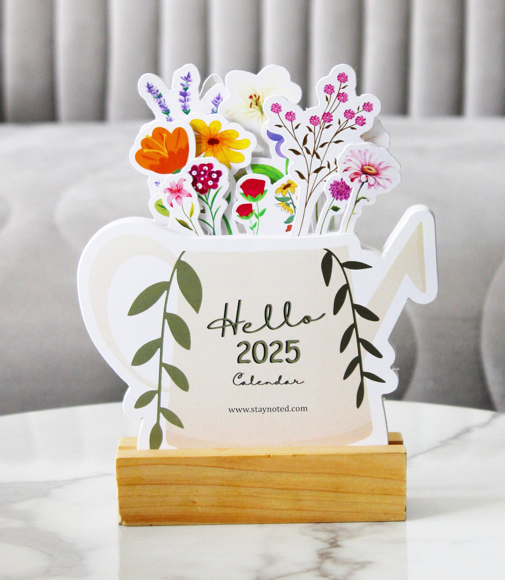 2025 Calendar - Flower Pot| OFFER - Buy 2 Calendars and get a Keychain ...