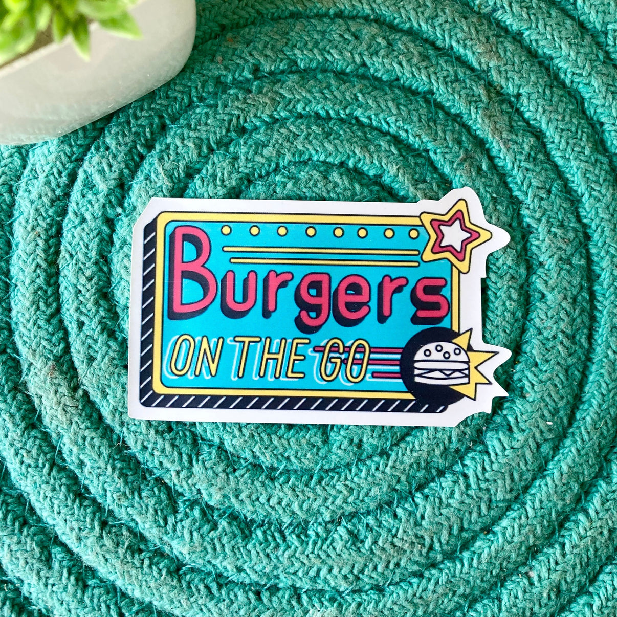 Sticker - Burgers on the go – Stay Noted Creations Private Limited